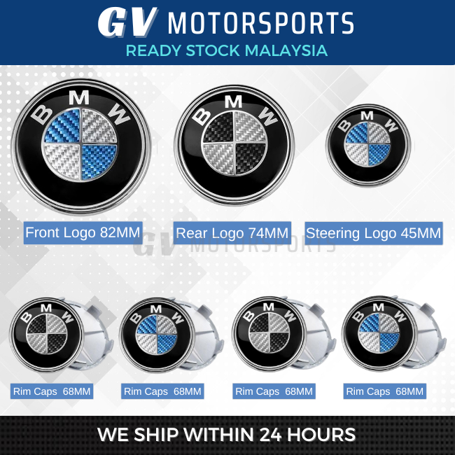 READY STOCK BMW Carbon Edition Logo Emblem Rim Cap Cover For X1 X3 X4 ...