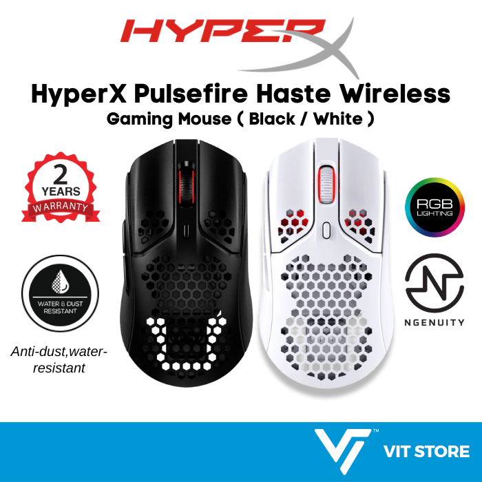 Tetikus Gaming Tanpa Wayar HyperX PulseFire Haste Hitam / Putih ...