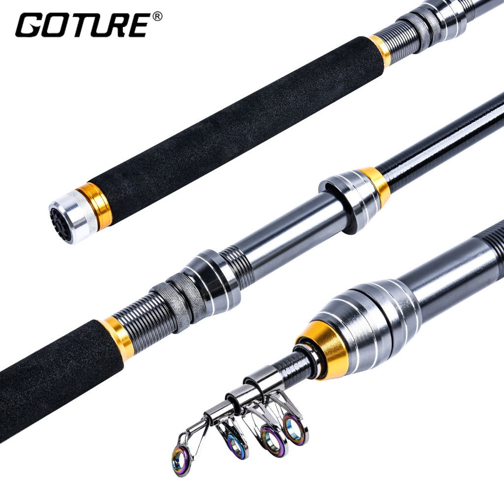 Goture Fishing Rod Slide Stretch Joran Pancing 6FT/ 7FT/ 8FT/ 9FT 24T ...