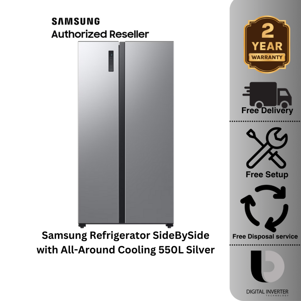 (KV Only) Samsung 550L (RS52B3000M9/ME) Inverter Side by Side ...