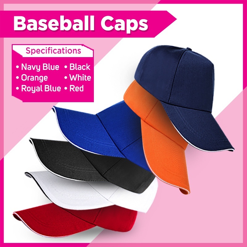Baseball Cap with Adjustable Metal Strap Buckle Closure and Colored ...