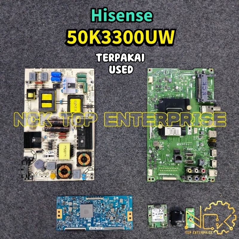 HISENSE 50K3300UW POWER BOARD / MAINBOARD / TCON / WiFi & IR ...