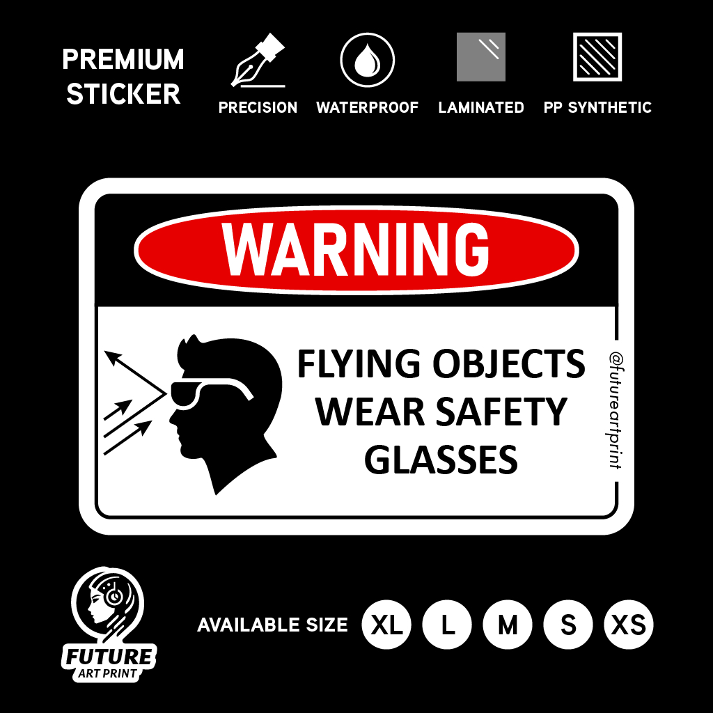 Warning Flying Objects. Splash Hazard. Wear Safety Glasses Eye ...