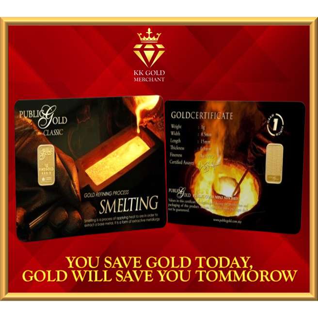 Public Gold Bullion Bar 1g (Au 999.9) 24K Gold Refining Process ...