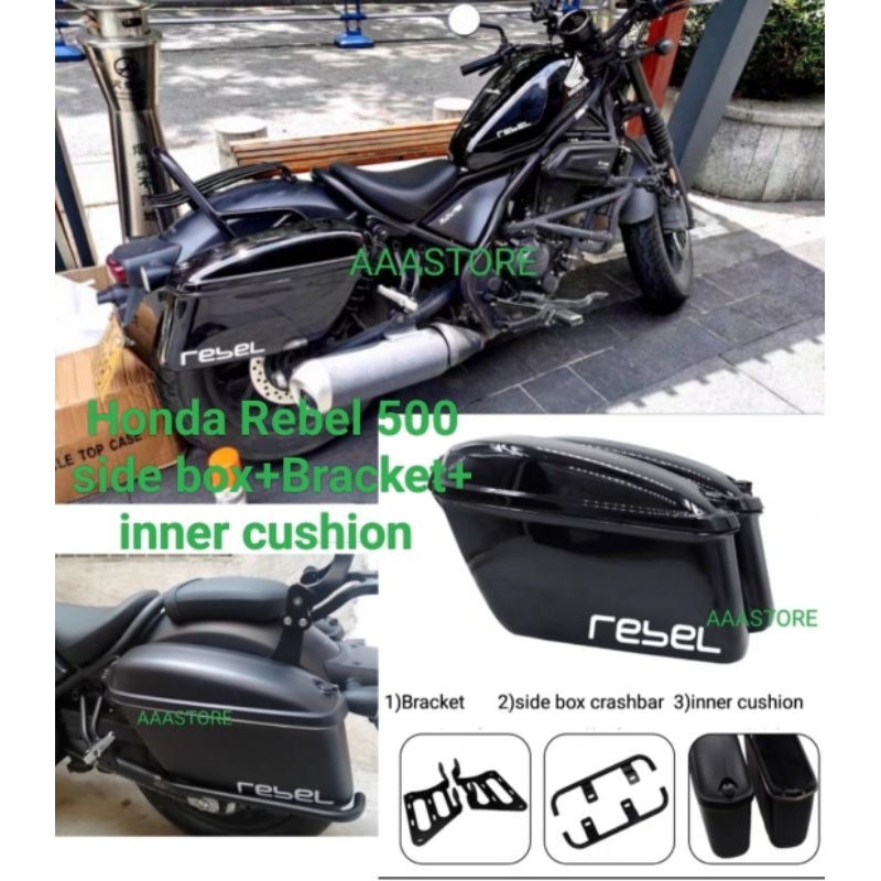 HONDA REBEL 500 SIDE BOX WITH BRACKET/QUICK RELEASE SADDLEBAG | Shopee ...