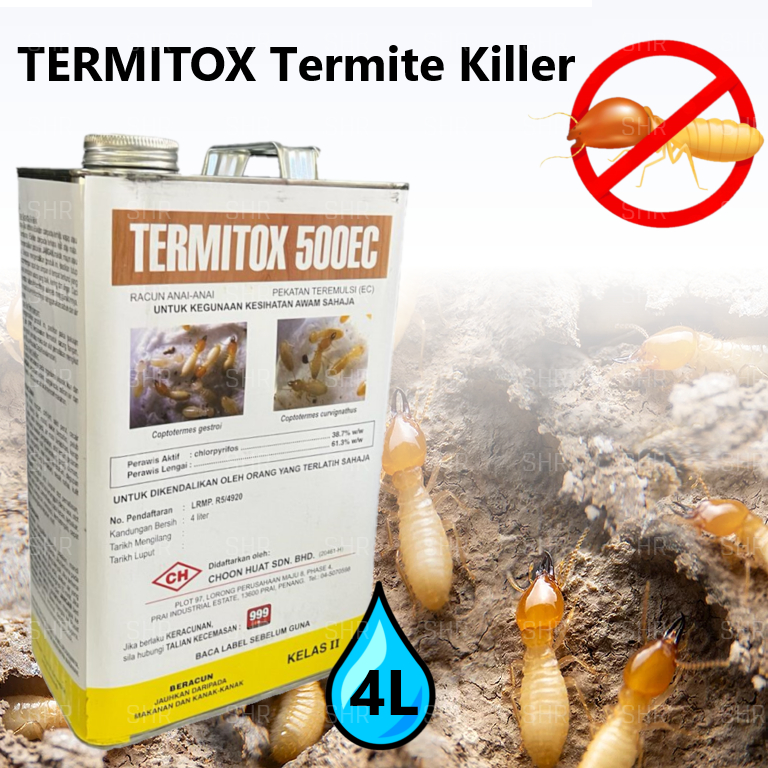 4 Liter Termitox 500EC / Termite Killer / Insecticide / Racun anai-anai ...