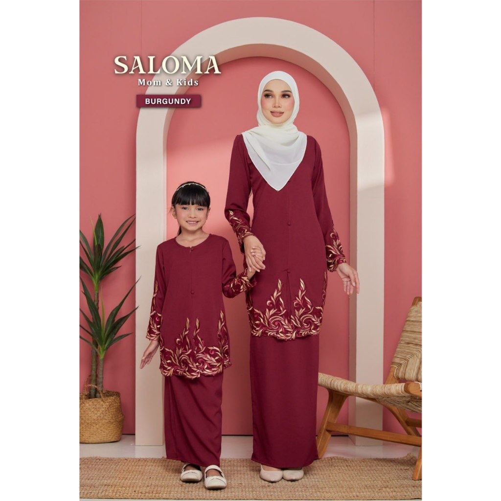 BAJU KURUNG SALOMA Baju Raya Budak Kids Baju Raya 2024 Viral By Adel Adyana | Shopee Malaysia