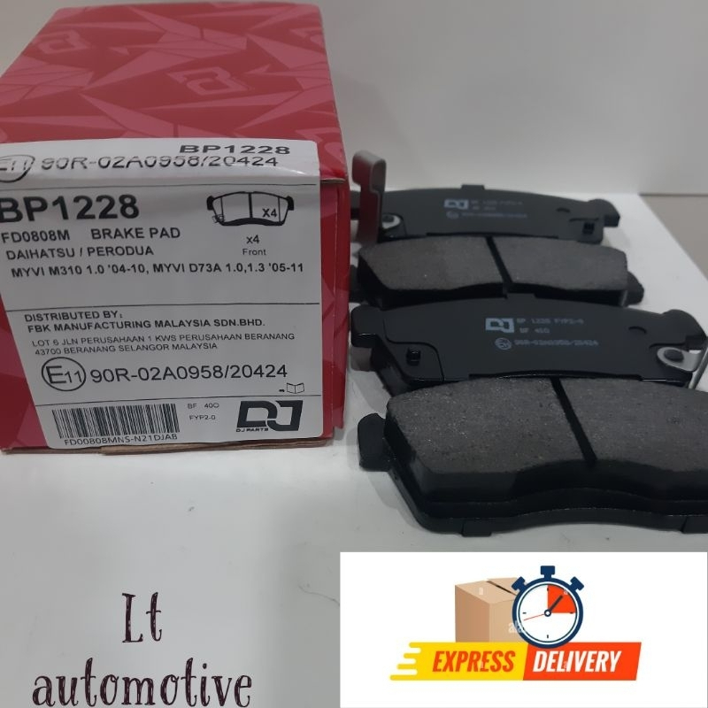 BP1228 Perodua myvi 1.0/1.3 05',toyota passo 1.0/1.3 FRONT SEMI METALIC ...