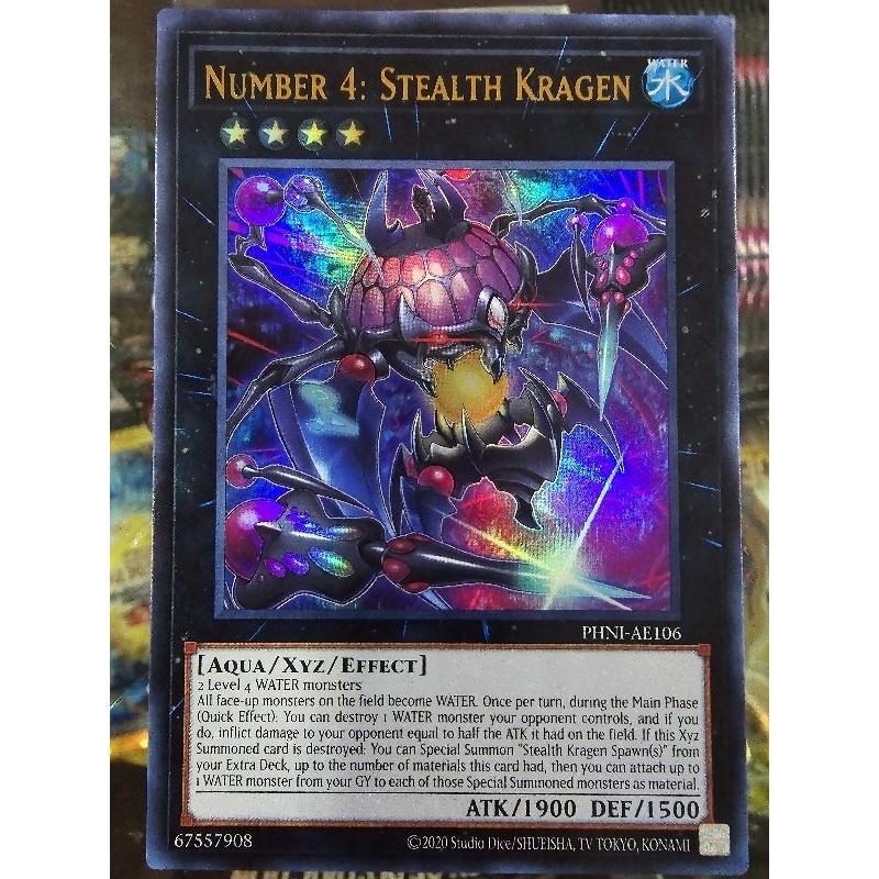 游戏王 YuGiOh AC01-JP030 PHNI-AE106 AC04-JP041 Collectors Rare Number 4: Stealth Kragen | Shopee ...