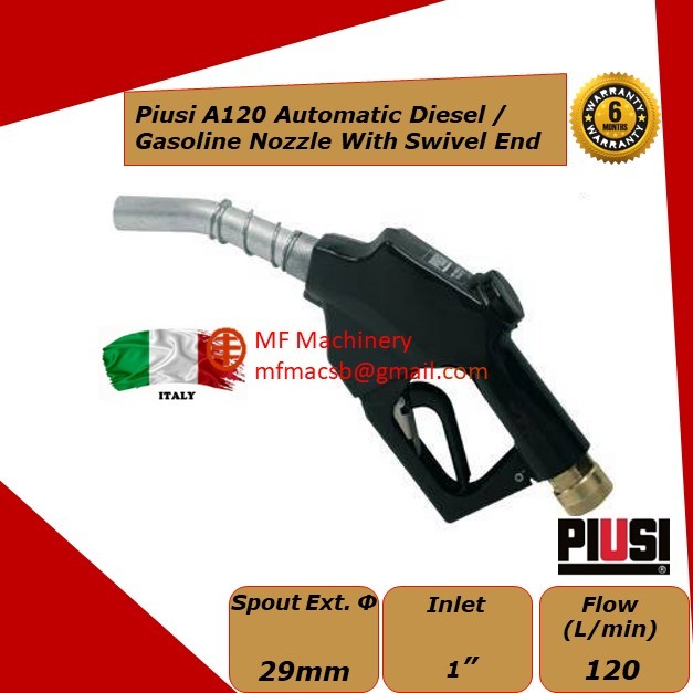 Mf Piusi A60, A120, ATEX Automatic Diesel Gasoline Kerosene Nozzle With ...