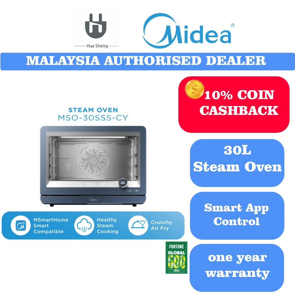 Midea MSO-30SS5-CY 30L Steam Oven With Smart App Control | Shopee Malaysia