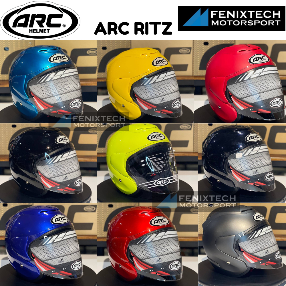 ARC RITZ Open Face Helmet | Topi Keledar RITZ 100% original | Shopee ...