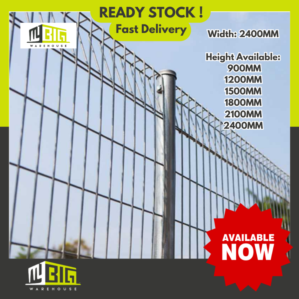 [ 2.4 Meter] Fencing Pagar Galvanized with post/ pagar & tiang | Shopee ...