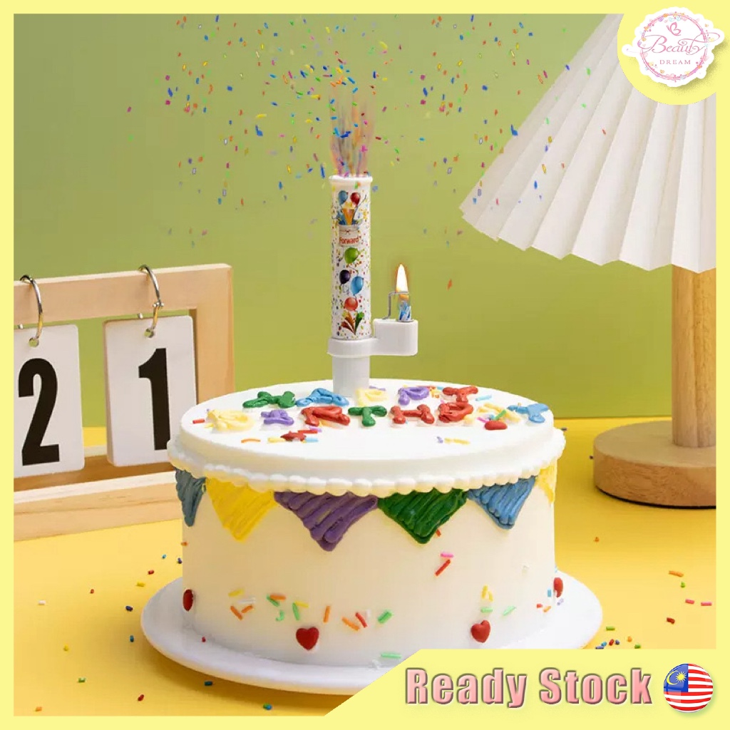 ⚡️Ready Stock⚡️Musical Spinkler Popper Cake Topper Surprise Sugar ...