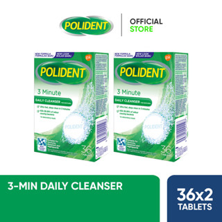 Polident Denture and Retainer Cleaning Tablets, 3 Minute Daily Cleanser ...