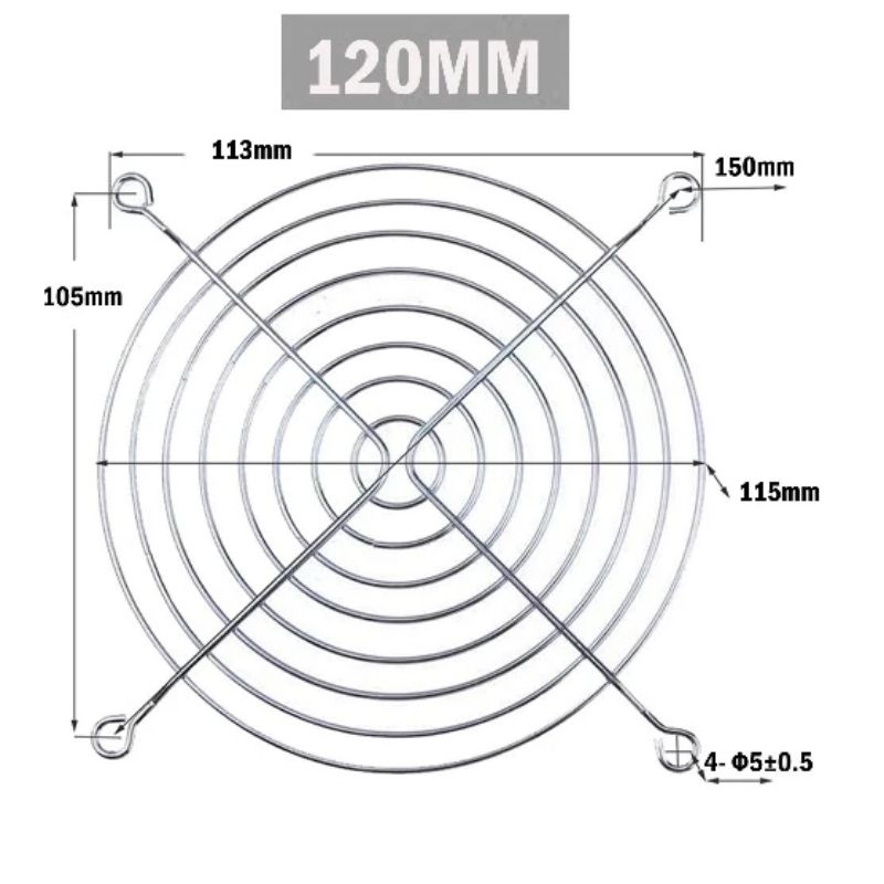 Metal Fan Grill PC Fan Cover 4CM / 6CM / 8CM / 12CM / 14CM for PC ...
