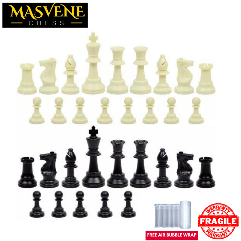 Solid & Weighted Chess Piece Set // King 9.5cm // Tournament Standard ...