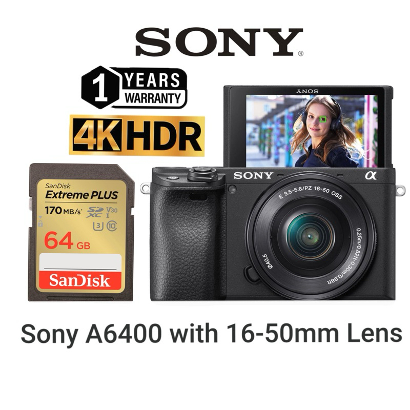 (NEW SET)SONY MALAYSIA SET SONY A6400 16-50mm Kit Lens ORIGINAL SONY MALAYSIA SET A6400 16-50mm ...