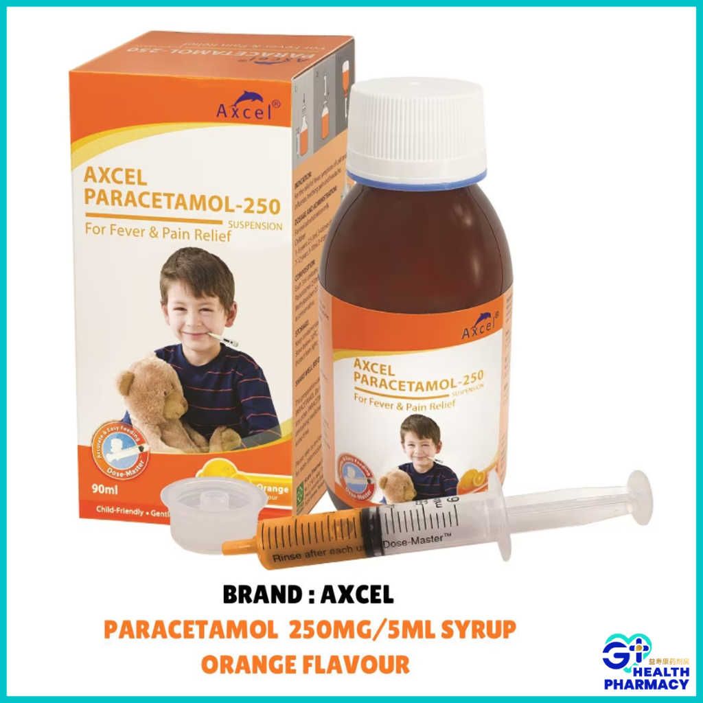 AXCEL PARACETAMOL 250MG/5ML SYRUP 90ML (ORANGE FLAVOUR) | Shopee Malaysia