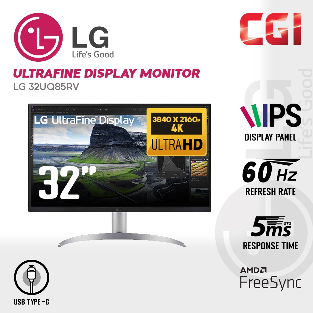 LG 32" 32UQ85RV UHD 4K IPS Display HDR™400 UltraFine Monitor | Shopee ...
