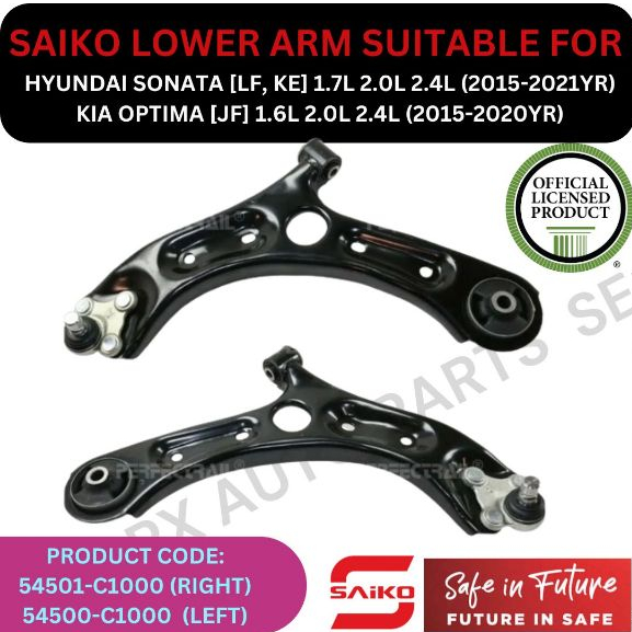 SAIKO GENUINE LOWER ARM (FRONT) FOR HYUNDAI SONATA [LF, KE] '15-21YR ...