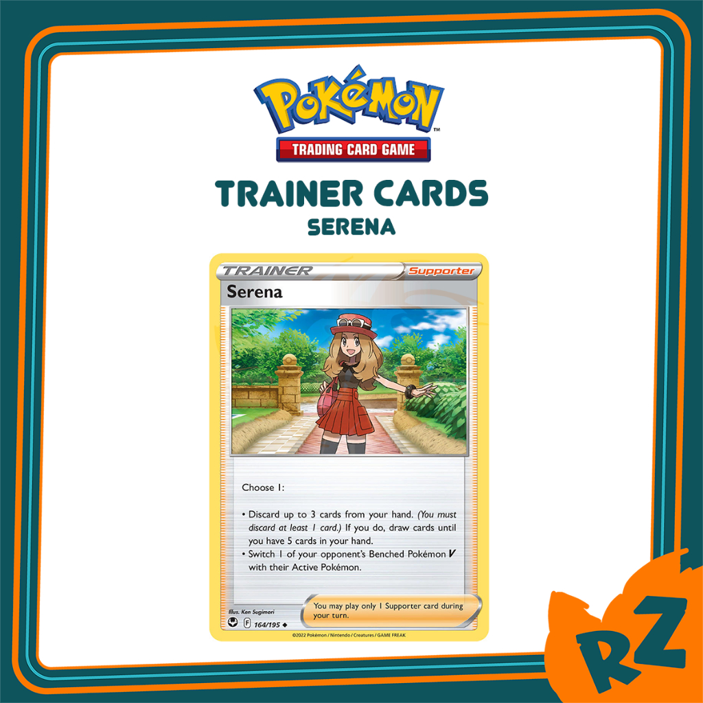 [Original] Pokemon TCG Card Serena Supporter Trainer Singles (Silver ...