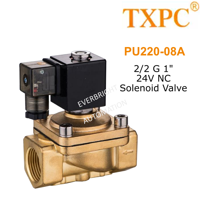 TXPC PU220-08A 1" 2/2 Way 24V Solenoid Valve | Shopee Malaysia