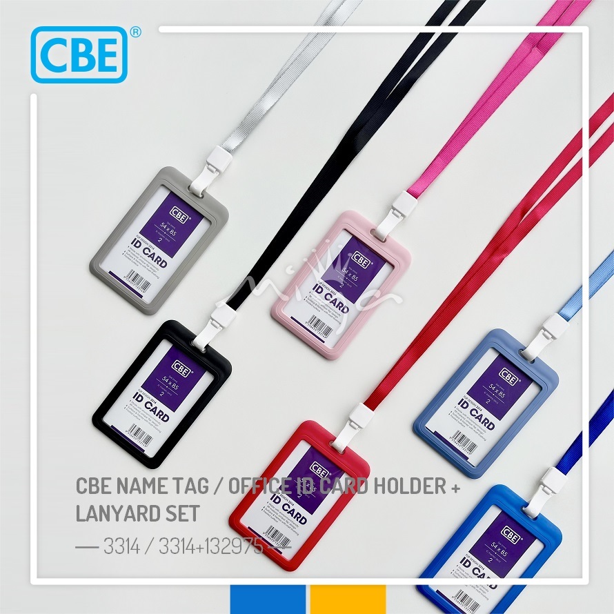 CBE 3314 + 132975 Name Tag / Name Badge Holder / Office ID Card Holder ...