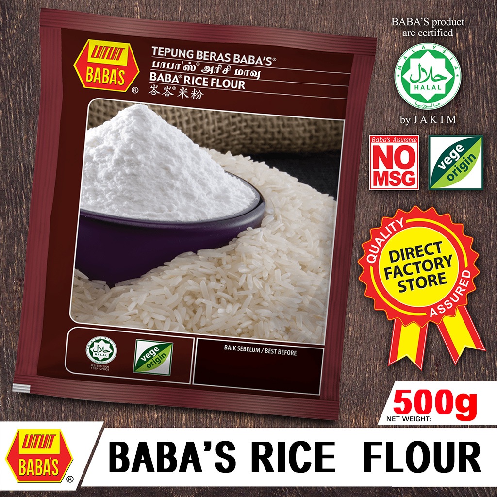 Tepung Beras Baba - Baba's Rice Flour (Packing : 500g) 峇峇粘米粉 | Shopee ...