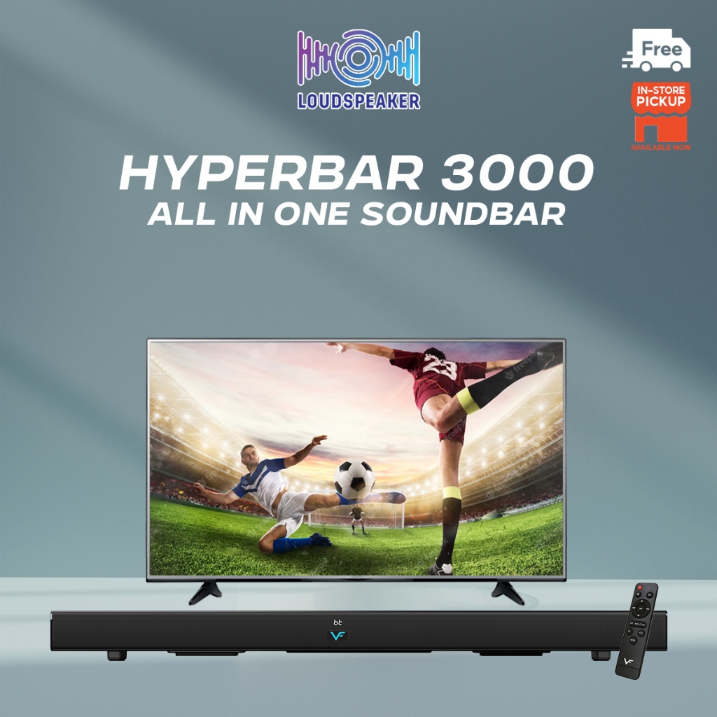 Vinnfier VF Hyperbar 3000 MAX 160W ALL-IN-ONE Home TV Soundbar Speaker ...