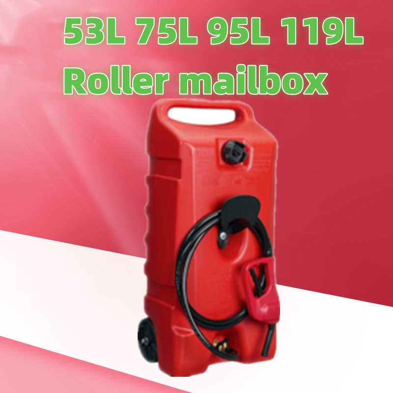 Roller Oil Box Gas Fuel Caddy Transfer Tank Container with Pump Rolling ...