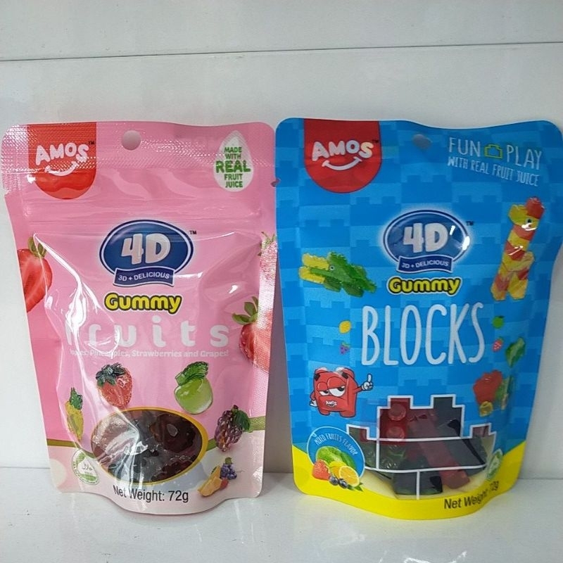 Amos 4D Gummy Candy -72g | Shopee Malaysia