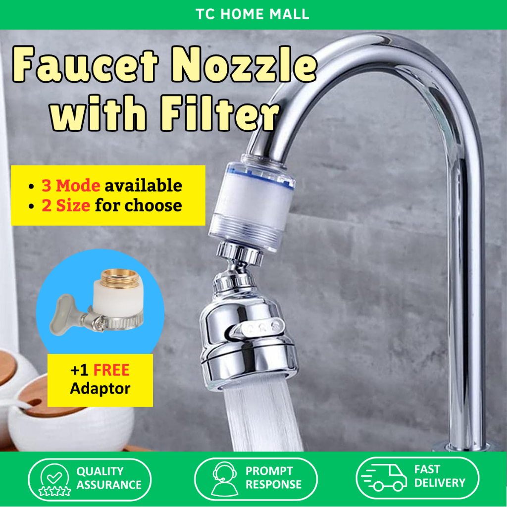 Tap Head Kran Penapis Air Kepala Paip Sinki Filter Dapur Faucet Sink ...
