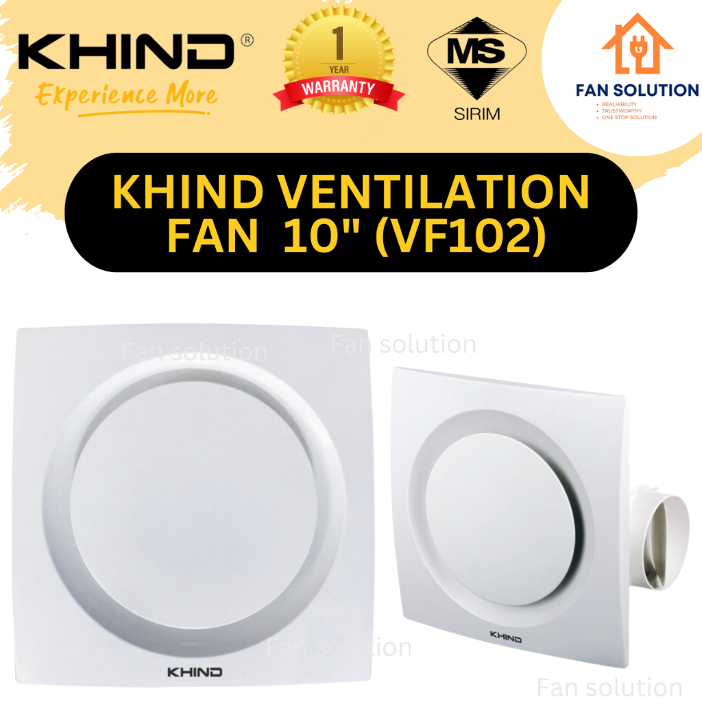 KHIND CEILING TYPE VENTILATION FAN 10" VF102 (1 YEAR GENERAL WARRANTY ...