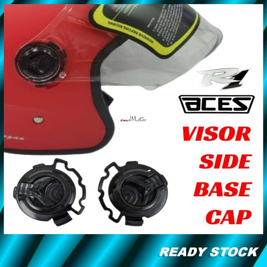 ACES R1 Helmet Visor Side Base Cap ( 1 Pair Left & Right - VISOR SIDE ...