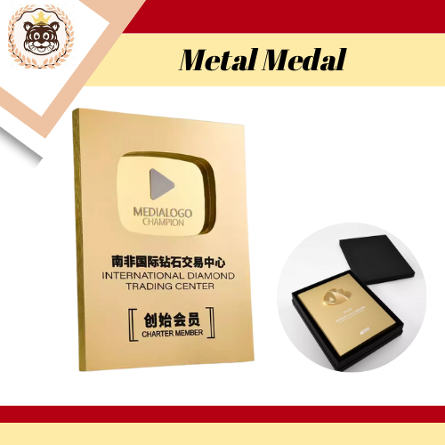 Creative metal embossed medals, custom authorized plates, gold medals ...