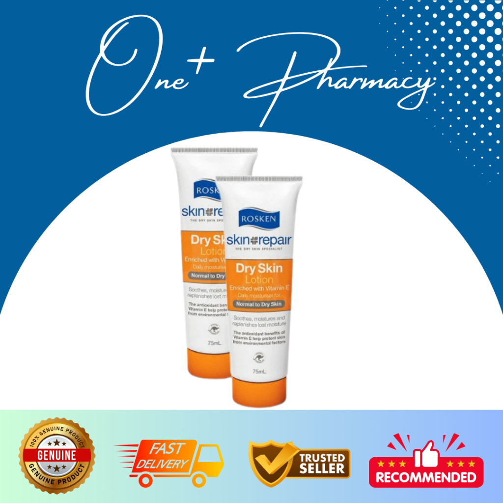 Rosken Skin Repair Dry Skin Lotion (75ml / 2 x 75ml) | Shopee Malaysia