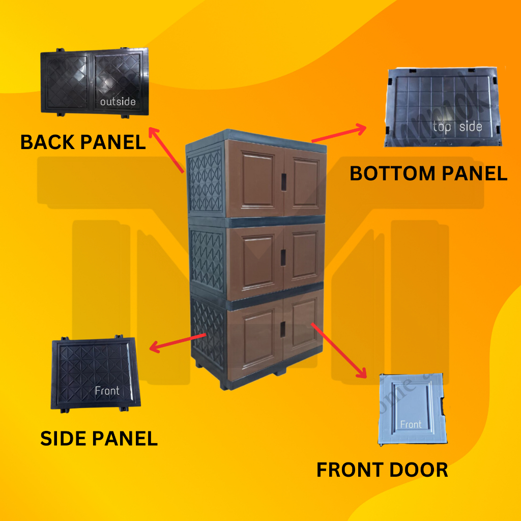 1PCS SPAREPART Cabinet 3 Tier / Plastic Cabinet / kitchen cabinet ...