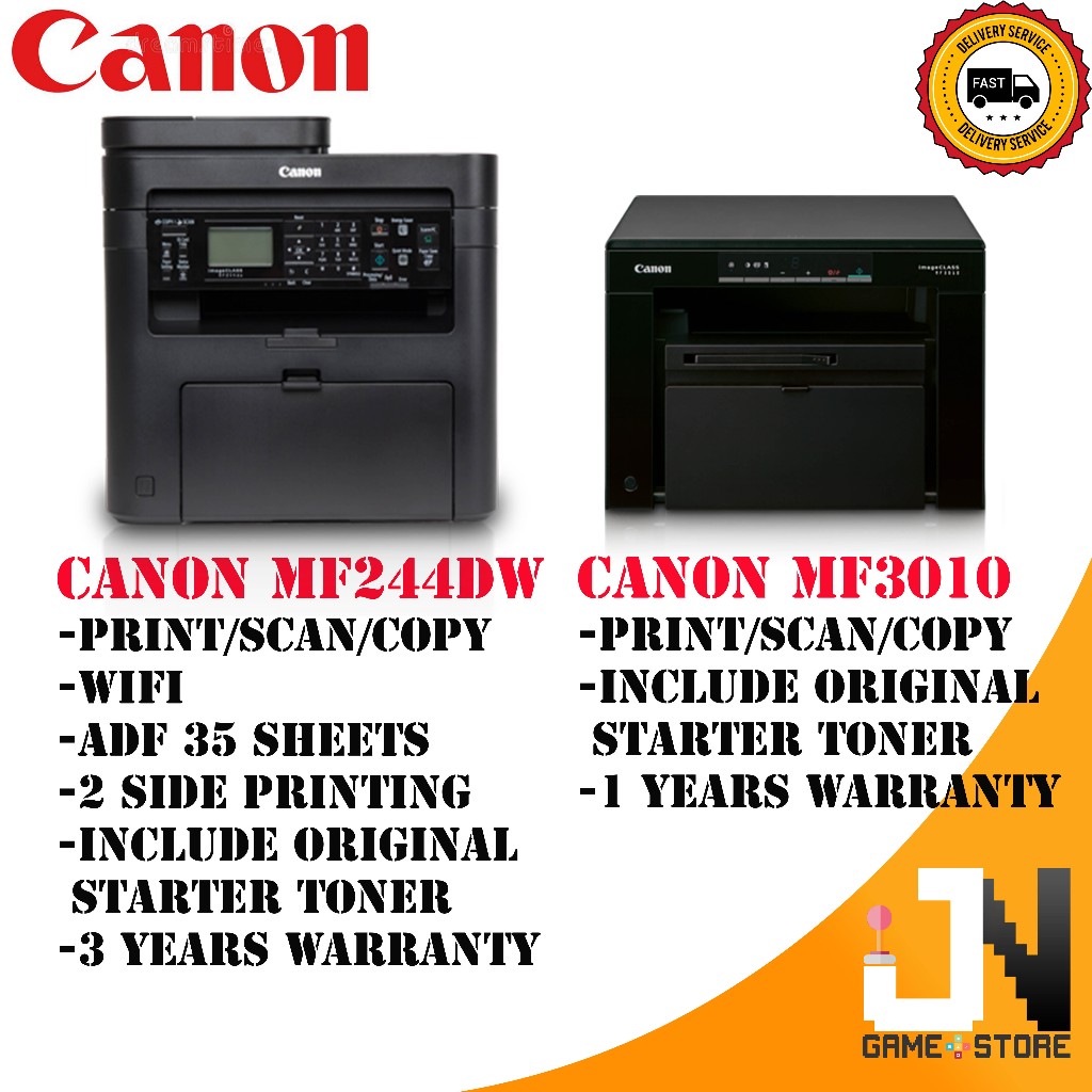 Canon LASERJET Imageclass MF3010 | MF244DW All In One AIO Mono Laser ...