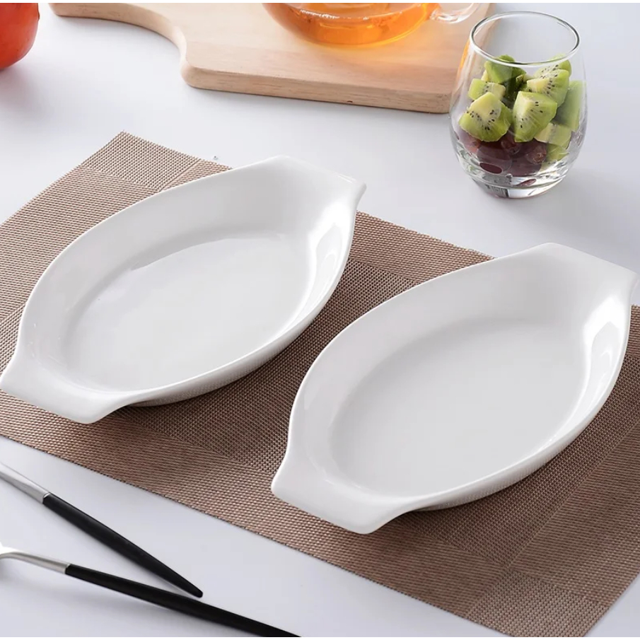 Ceramic Baking Dish Microwave Oven Hotel Dish Sushi Platter Banana ...