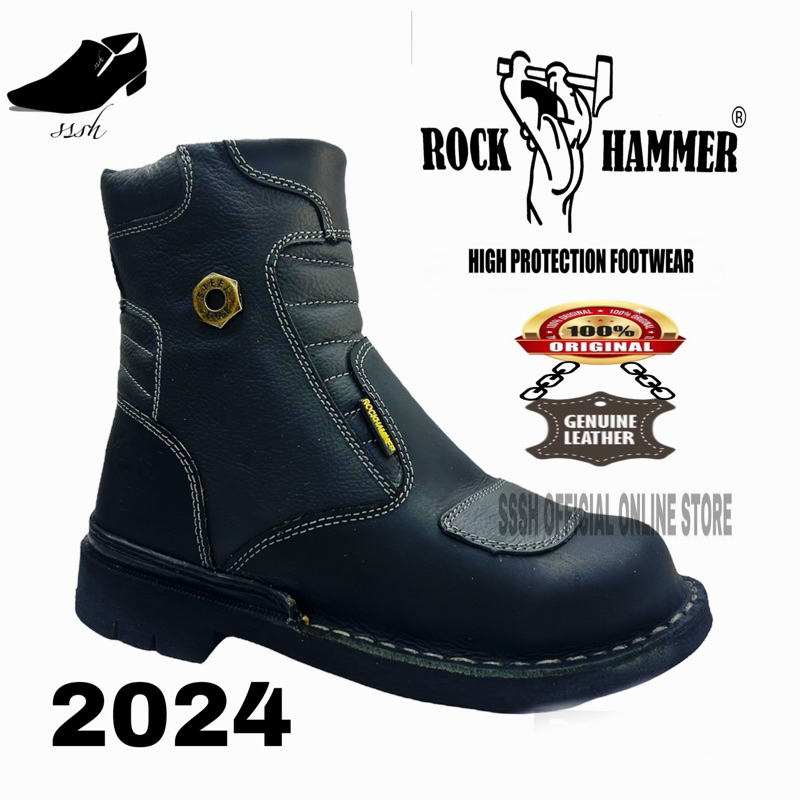 💯ORIGINAL ROCK HAMMER SAFETY SHOE/BOOT MID HIGH CUT DOUBLE ZIP/KASUT SAFETY/ 912 888 | Shopee ...