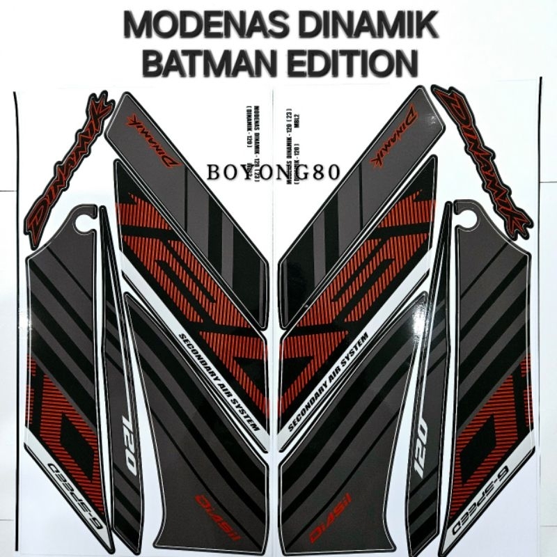 MODENAS DINAMIK 120 CUSTOM BATMAN BODY STICKER ( 23 ) SPECIAL EDITION ...