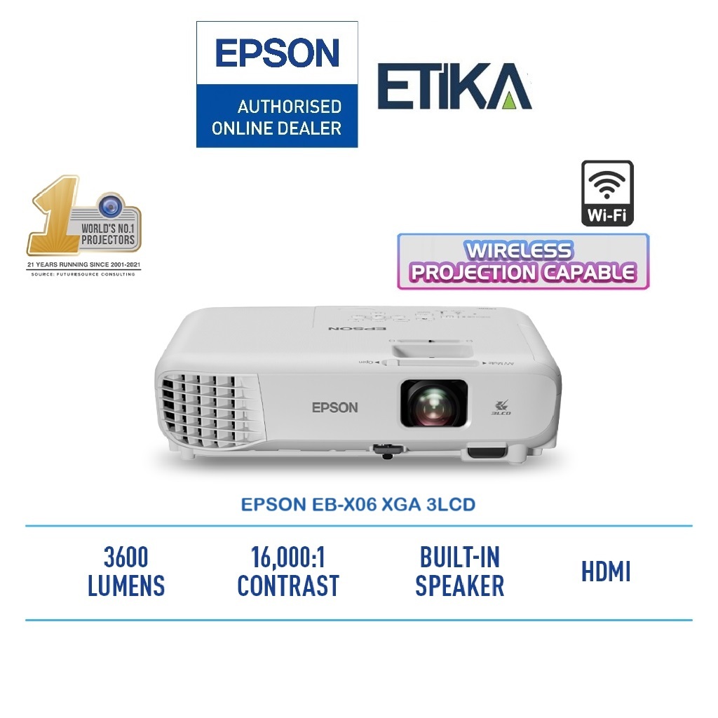 Epson EB-X06 | XGA 3600 Lumen 3LCD Projector | V11H972052 | Shopee Malaysia