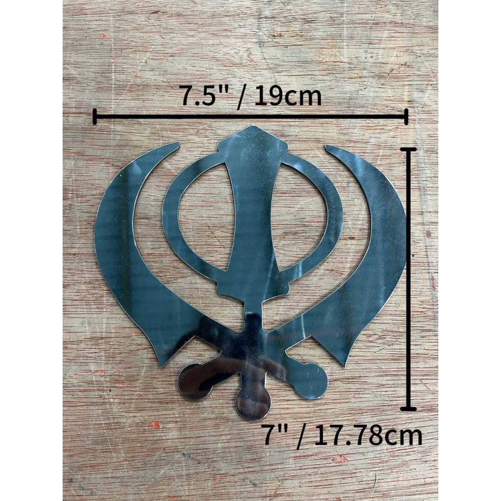 Stainless Steel Khanda Sikh Logo Symbol Sikhism Grade 304 | Shopee Malaysia