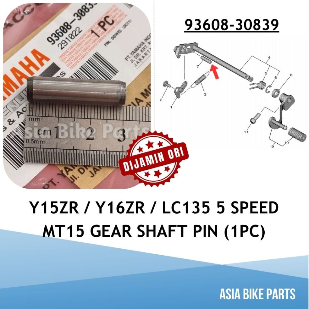 Yamaha Original LC135 5 Speed 5S / Y15ZR Y16ZR / MT15 Shift Shaft Pin ...
