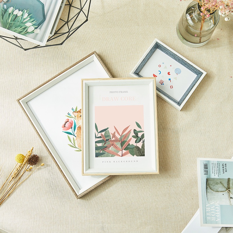 Wooden small photo frame A4, 4*6/5*7/8*10 inches photo frame with stand ...