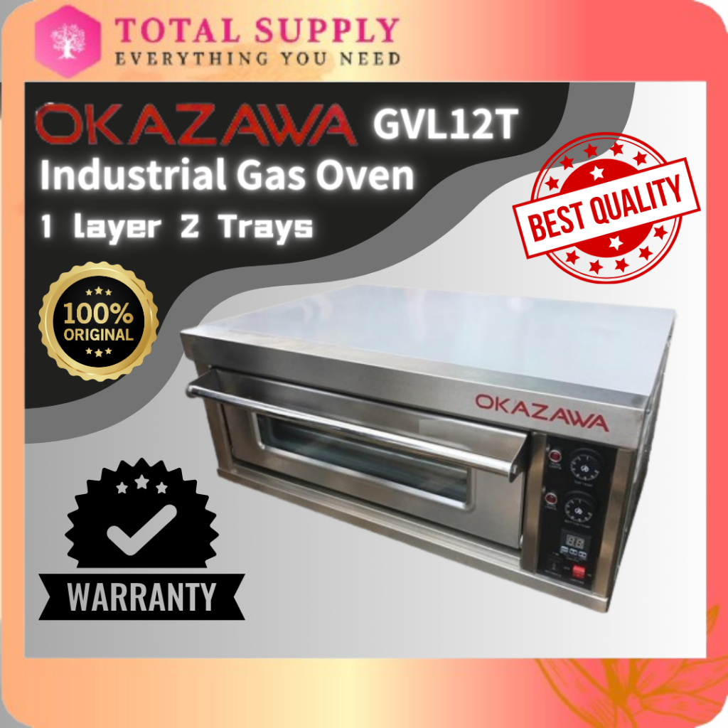 OKAZAWA GVL12T / INNOFOOD GDO-12L 1 Layer 2 Trays Industrial Gas Oven ...