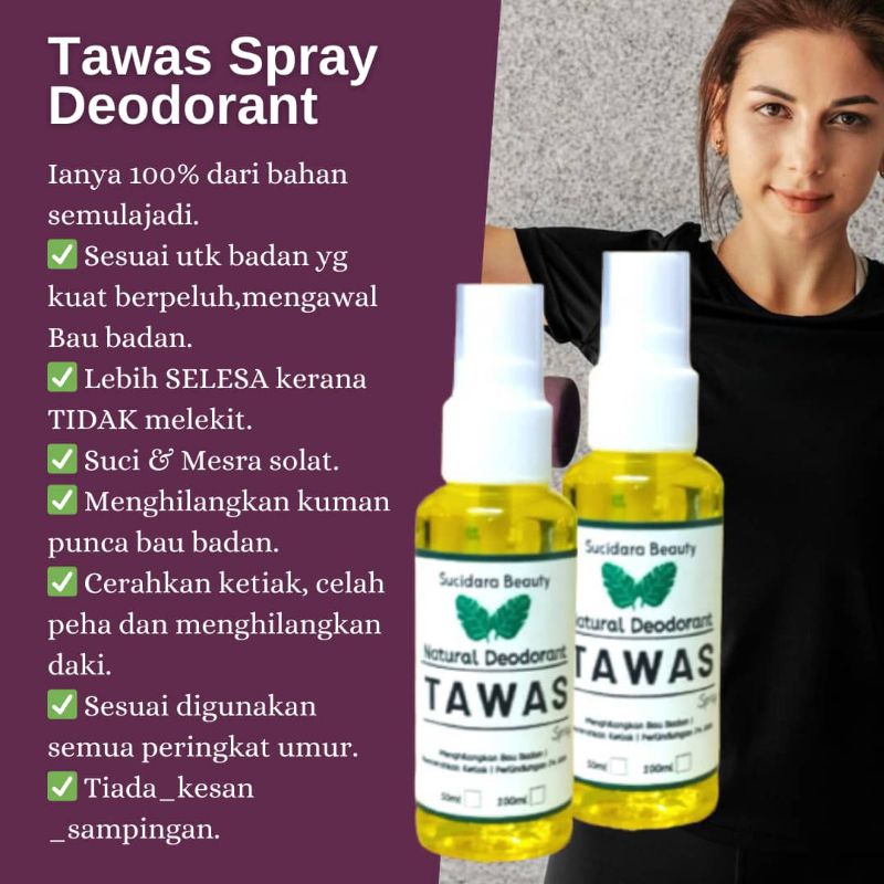 Original TAWAS SPRAY 💯 Deodorant Tawas Spray 💥 Tawas Spray 💥 Body Odour ...