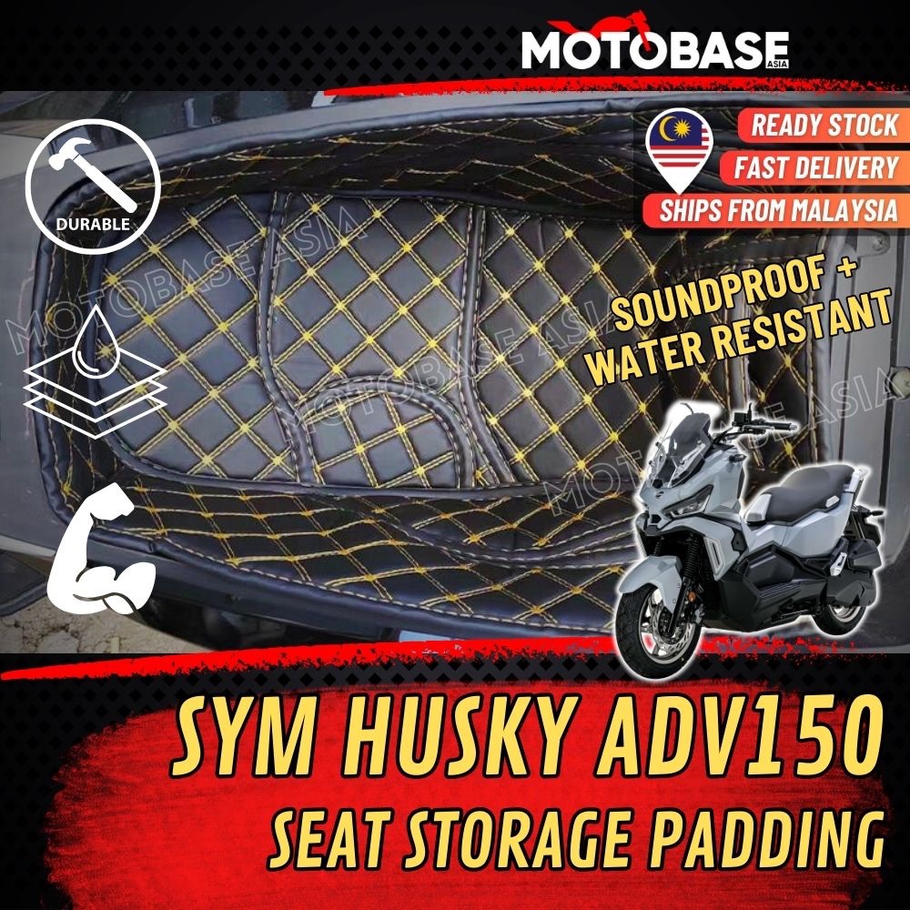 SYM Husky ADV150 Under Seat Storage Leather Padding PU Cushion Lining Liner Mat Carpet Box Sound ...