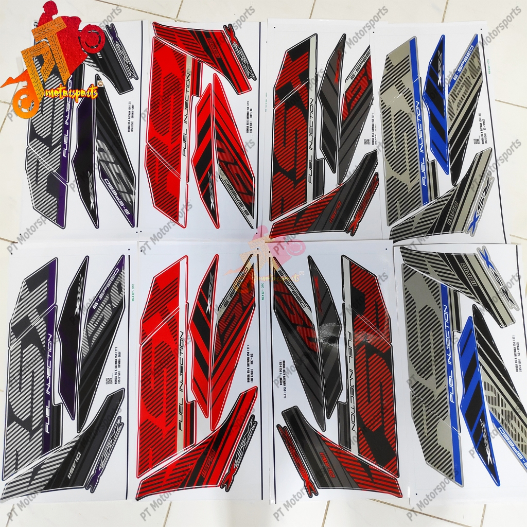 Honda RSX RS-X Stripe Black Batman Black Red Blue Purple Purba Body ...